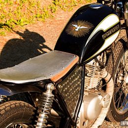 La Suzuki GN 125 custom de Thierry...